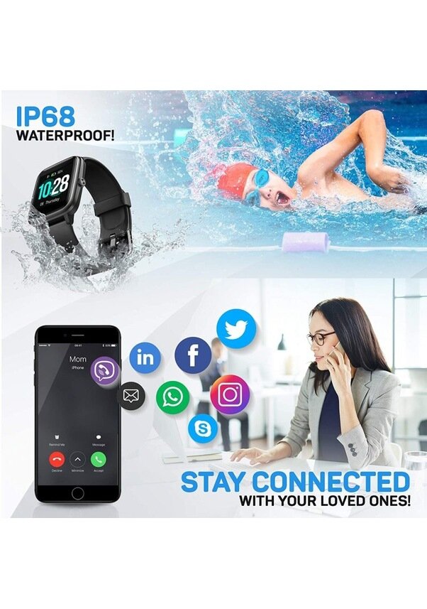 Спортивный трекер для плавания, пульсометр, шагомер, зеленый циферблат, умные часы Id205L Green (гарантия импортера)