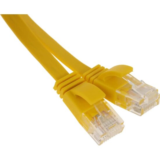 Патч-корд Behpex RJ-45 (m)-RJ-45 (m) cat.5E stranded molded 1.5м желтый