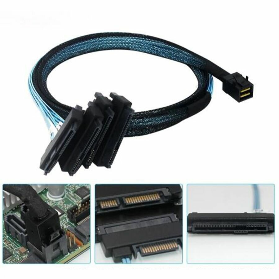 Внутренний Mini SAS HD-коннектор Sff-8643 на 29-контактный Sff-8482 с портом SAS 15-pin