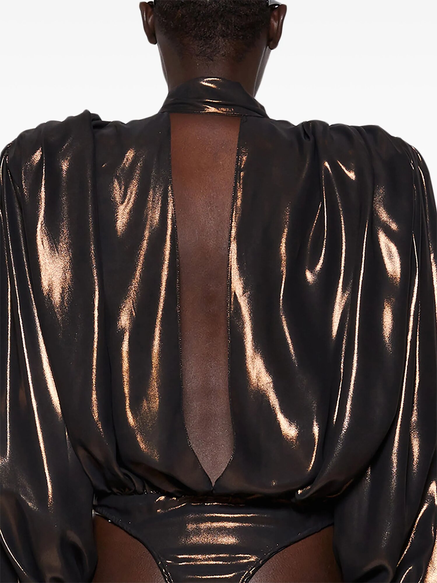 Блуза LaQuan Smith, размер XS, brown — фото 1
