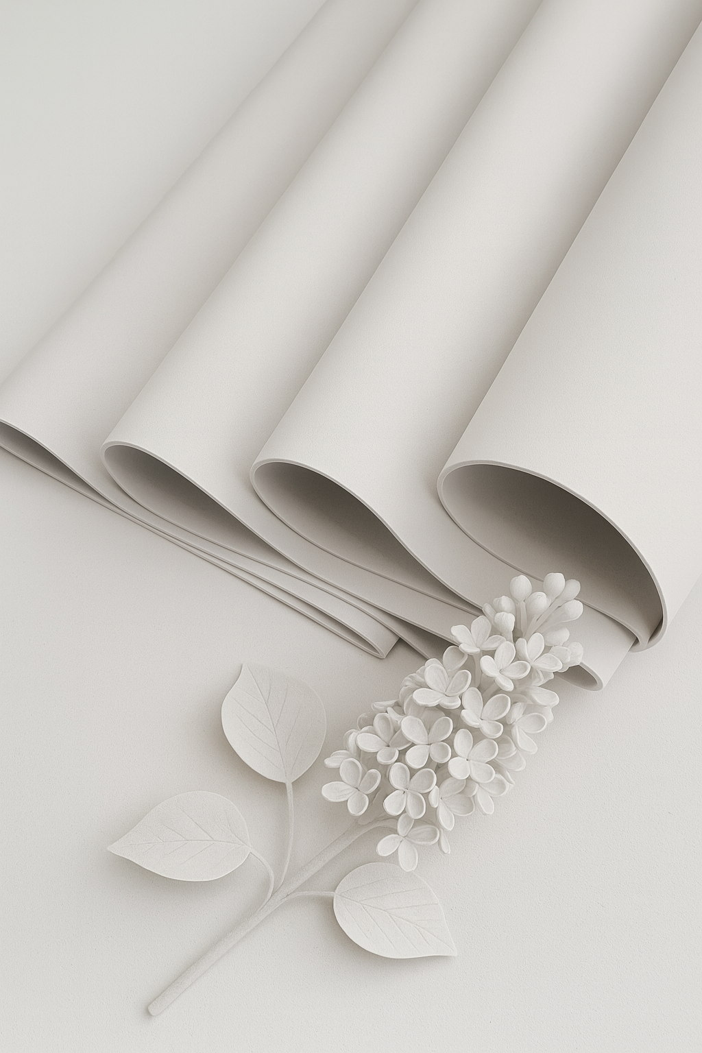 Фоамиран 1 мм 23.5*24 см. Цвет белый. Упаковка 8 листов. Материал для творчества