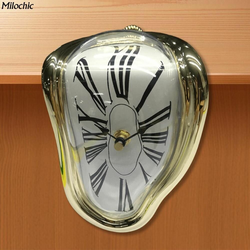 Креативные настенные часы с плавящимся дизайном в стиле Дали 17.5x14.5 см для гостиной спальни офиса оригинальный декор интерьера