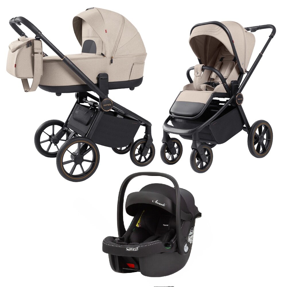 Коляска 3-в-1 Carrello, Epica, Almond Beige, с термолюлькой, 2025 г
