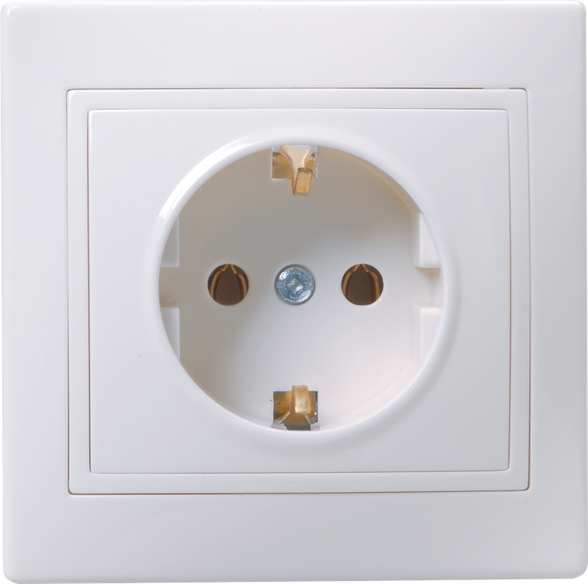 Розетка 1-местная РС10-3-КБ с заземляющим контактом без защитной шторки 16А керамика кварта белый GENERICA