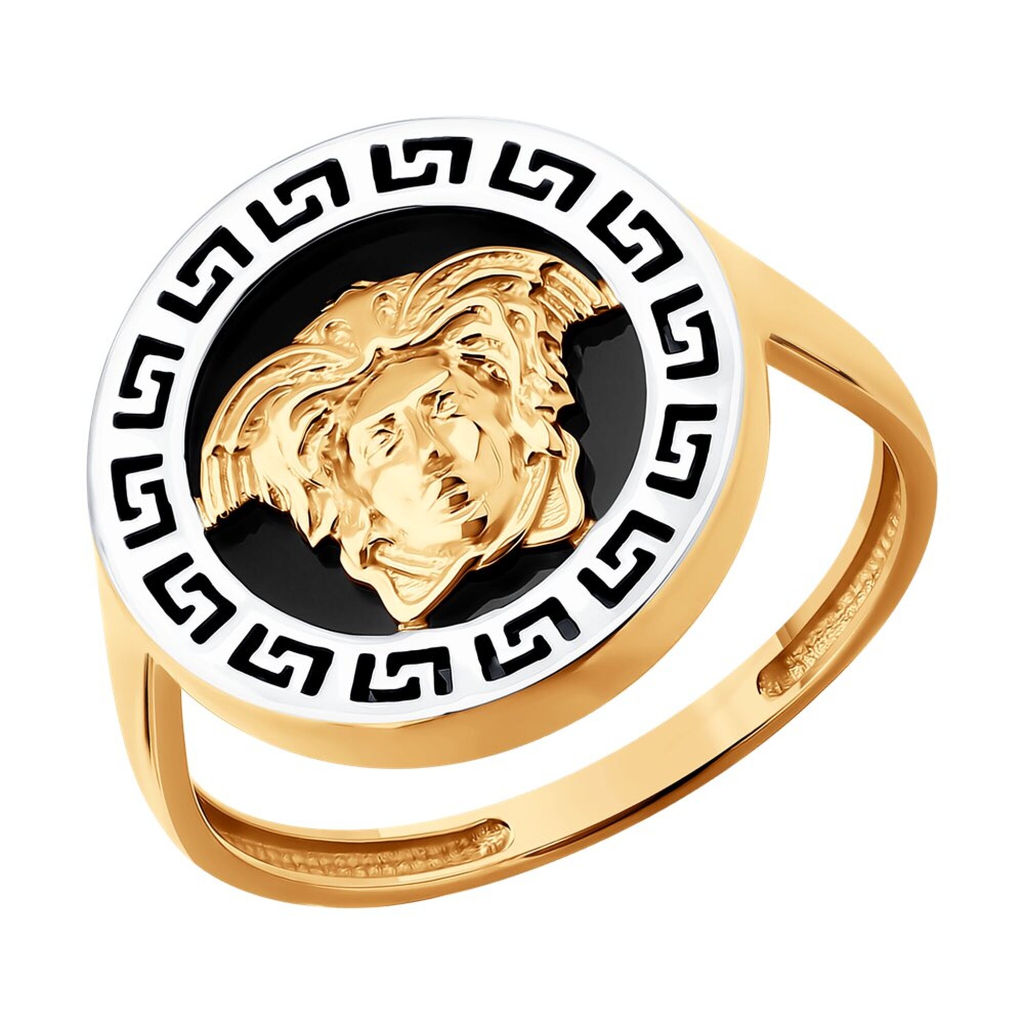 Кольцо, красное золото, 585 проба, агат