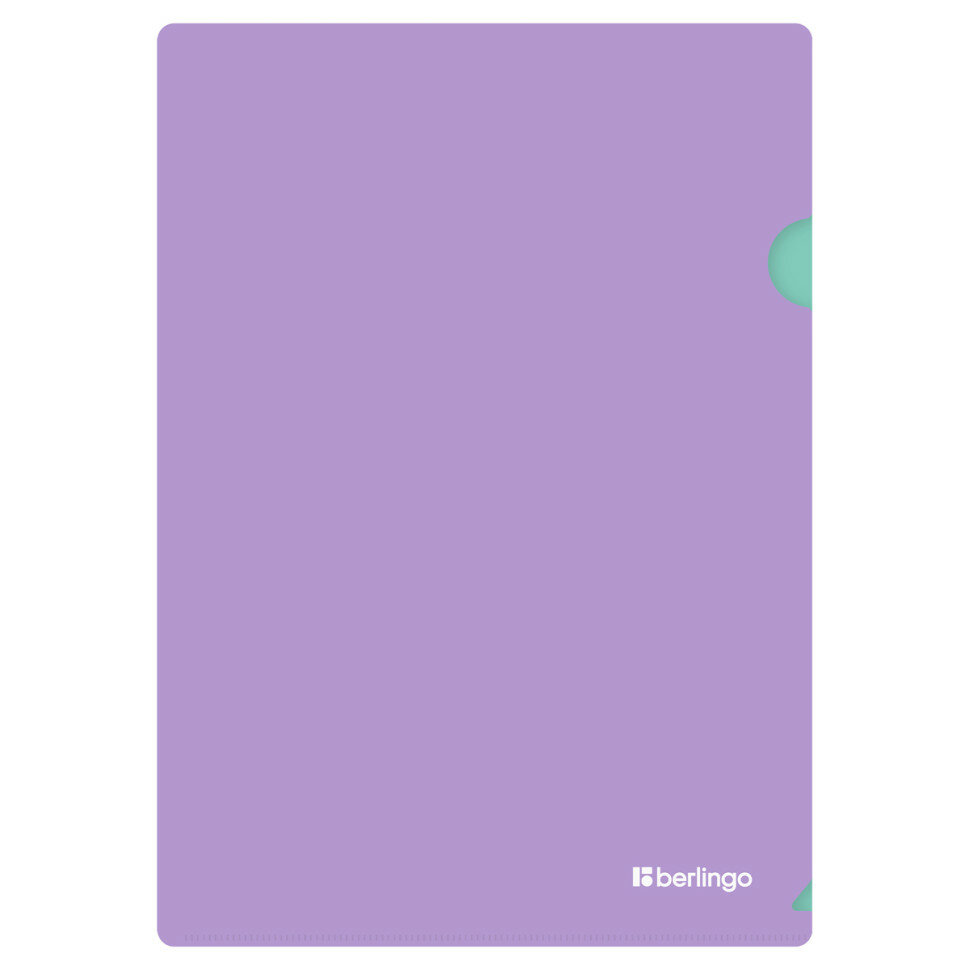 Папка-уголок Berlingo "Haze" А4, 200мкм, софт-тач, двухцветная, мятная/сиреневая, 12 штук, 369443