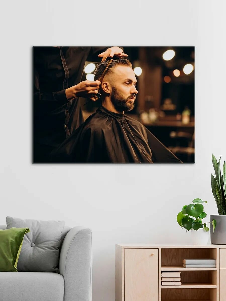 Картина на стену "Барбершоп", 40х30 см