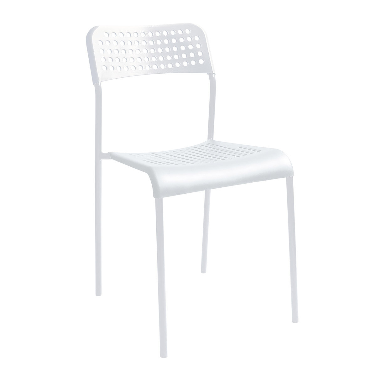 Стул Nika 7 СТ7, металлический каркас, белый, максимальная нагрузка до 110кг