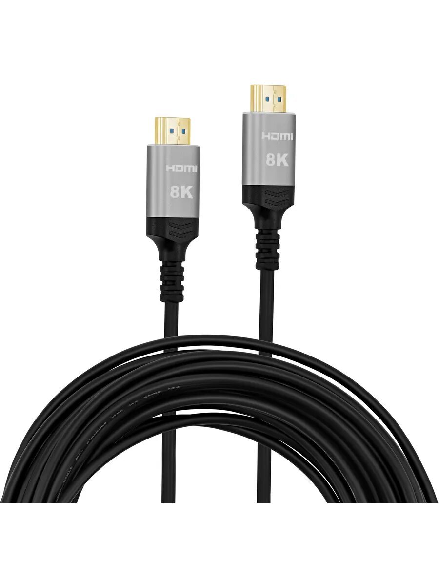 Кабель HDMI Digma 2.1 AOC (m)/HDMI (m) 50м, позолоч. конт, черный