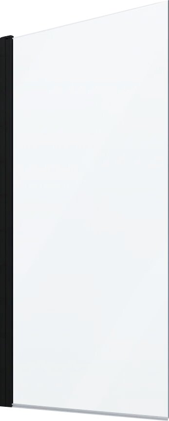 Шторка на ванну Kubele DE020 DE020P601-MAT-BLM- 70 см, стеклянная, черная, матовая, распашная