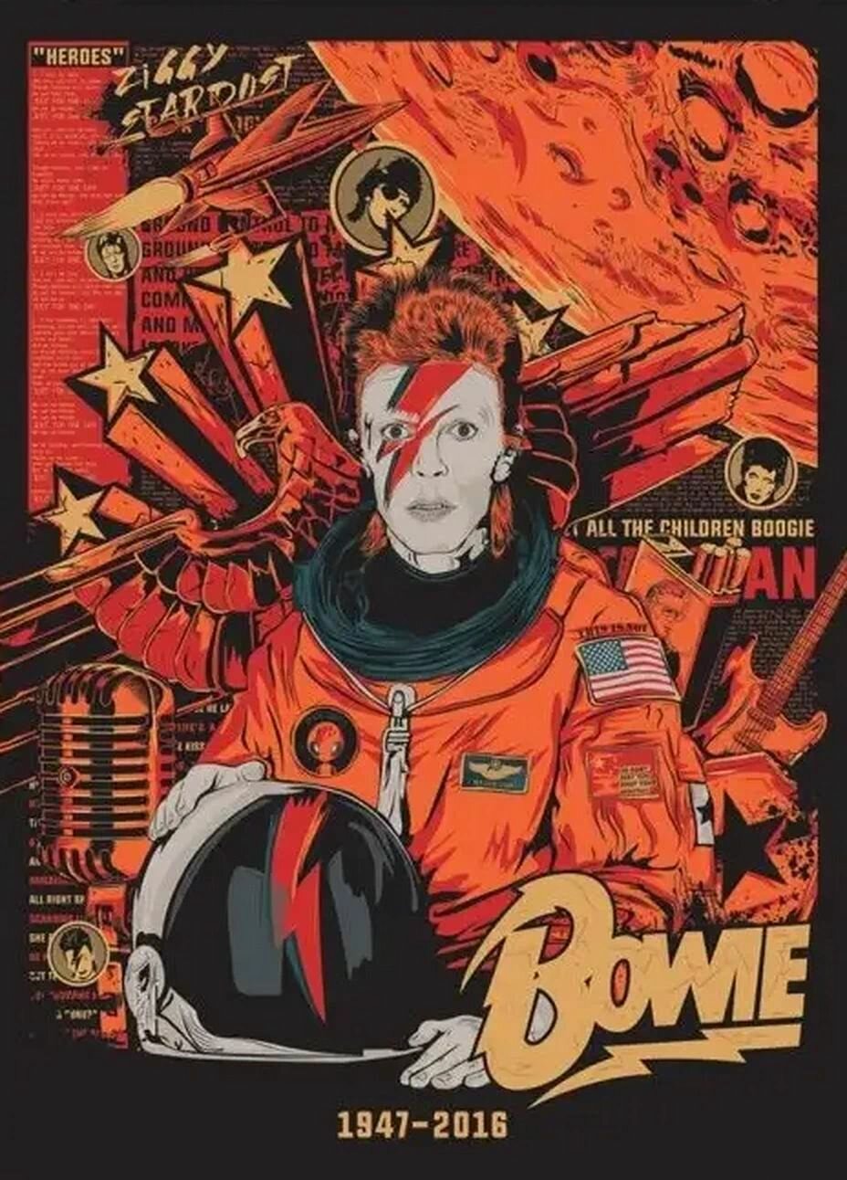 Плакат, постер Дэвид Боуи рок-музыкант, певец. David Bowie на бумаге, размер 21х30см