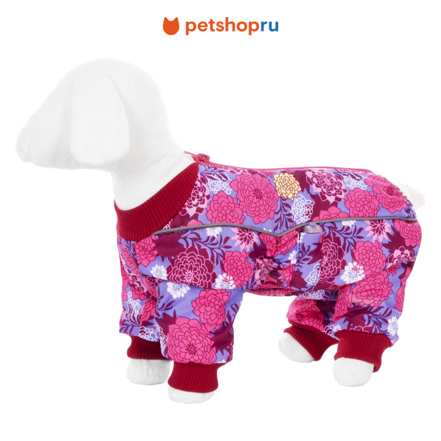 Yami-Yami одежда Комбинезон для собак на флисе с рисунком "цветы" на девочку, джек-рассел-терьер