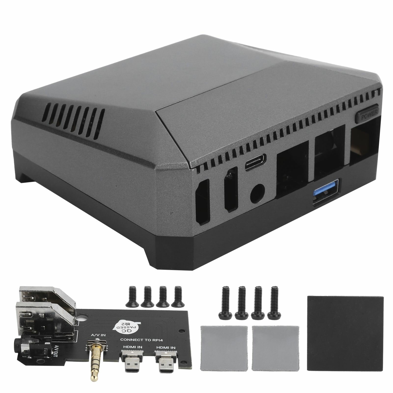 Алюминиевый корпус для SSD Raspberry Pi 4B Argon One M.2 с ИК-приемником