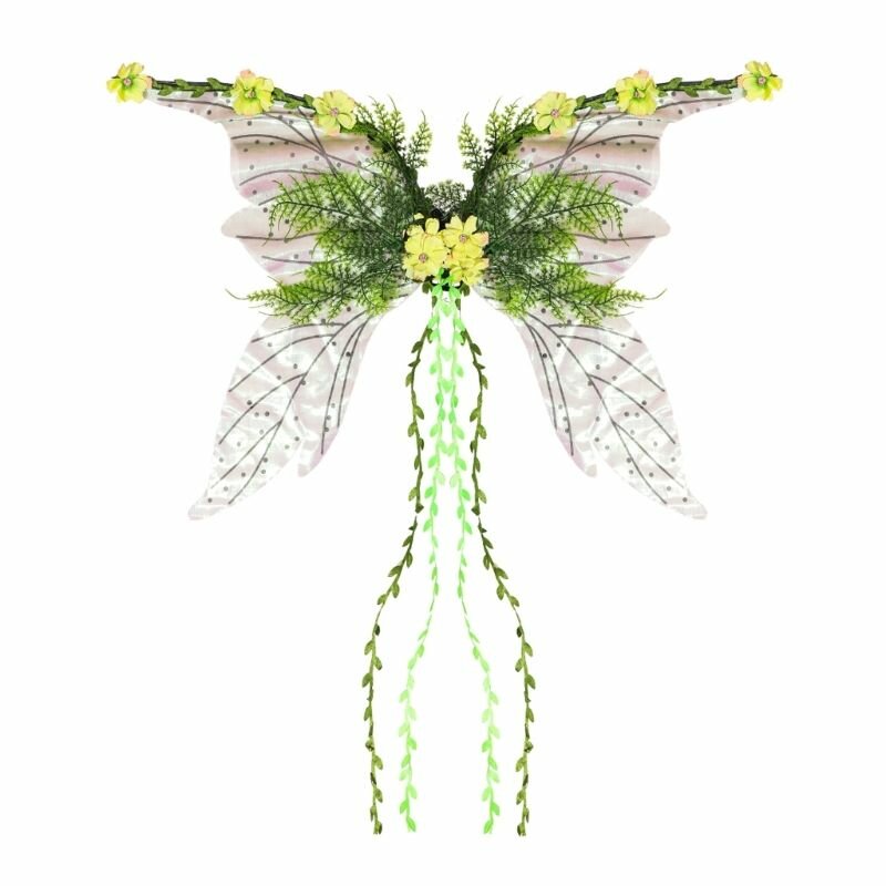 Крылья эльфийской бабочки из звездчатого ротанга-Черные