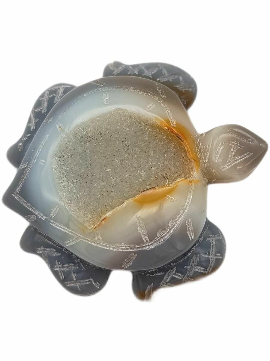 Статуэтка черепахи из агата (жеода) 26