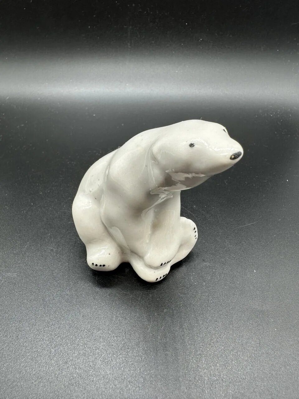 Статуэтка Белый Мишка Лфз Фарфор ссср 60 годы винтажная редкая