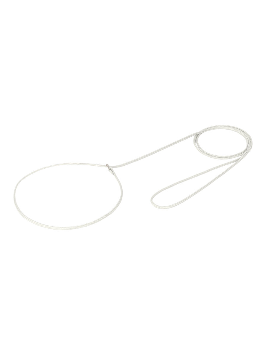 Поводок-удавка с кольцом для собак ZooOne, круглый, ширина 3 мм, длина 150 см (белый), 74-2402
