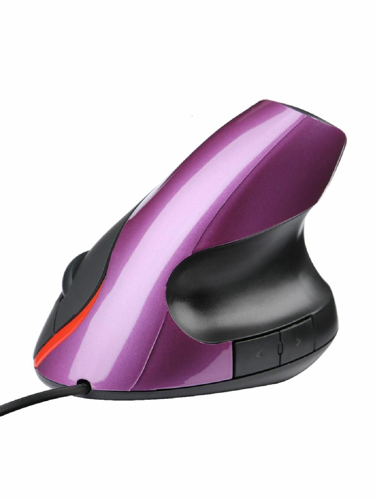 Мышь, Проводная эргономичная вертикальная мышь фиолетового цвета