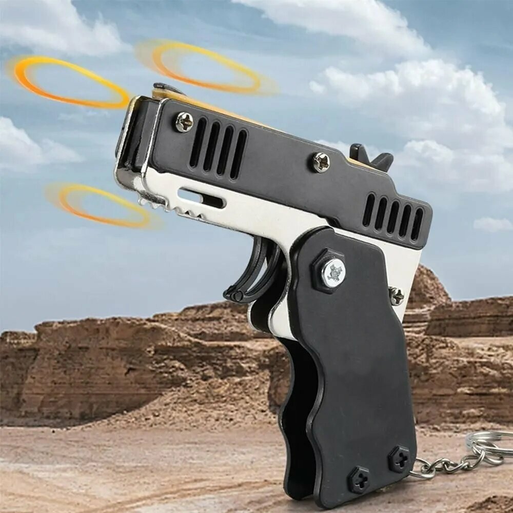 Складной игрушечный пистолет, стреляющий резинками/непрерывная стрельба/детская игрушечная модель пистолета