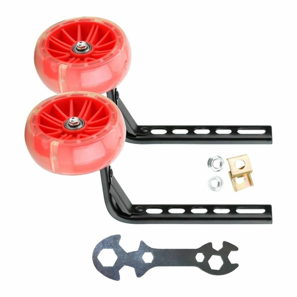 Универсальное вспомогательное колесо для детского велосипеда диаметром 12/14/16/18/20 дюймов-красное