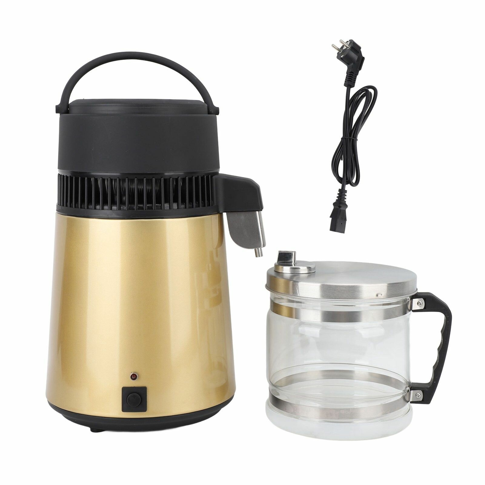 Дистиллятор воды 4л золотой 750Вт, автоотключение, нержавеющая сталь, для дома