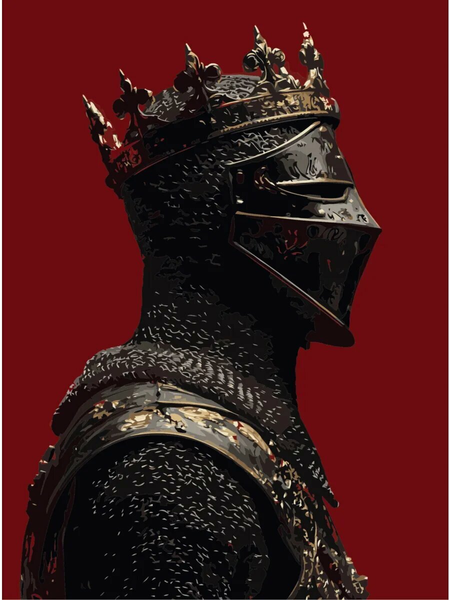 Картина по номерам 30x40 см рыцарь