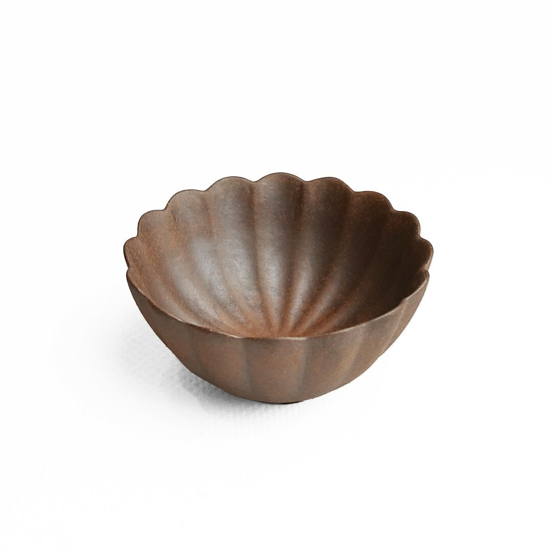 Чашка чайная (пиала) - Лепестки, тонкая глина, 40 мл, Китай (263031)