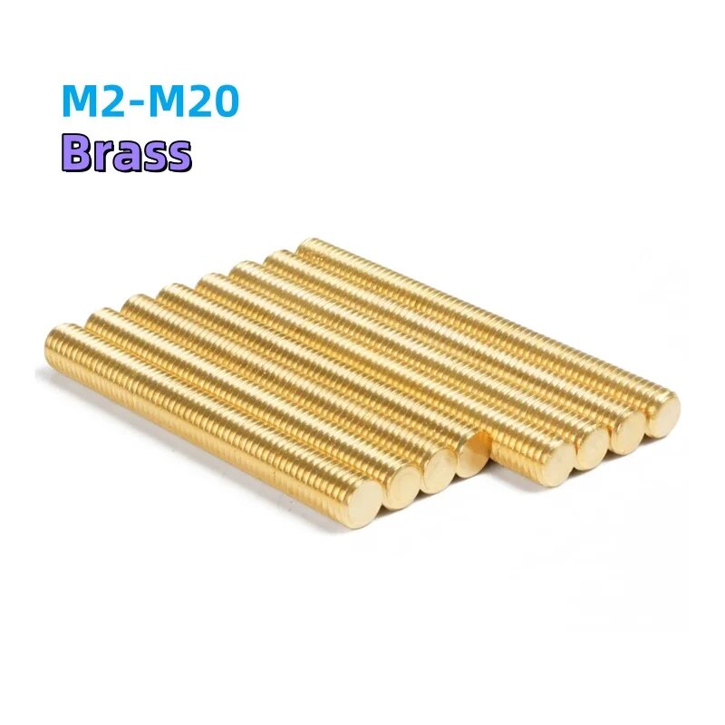 Латунные резьбовые стержни M2-M20 M6-3pcs, 90mm