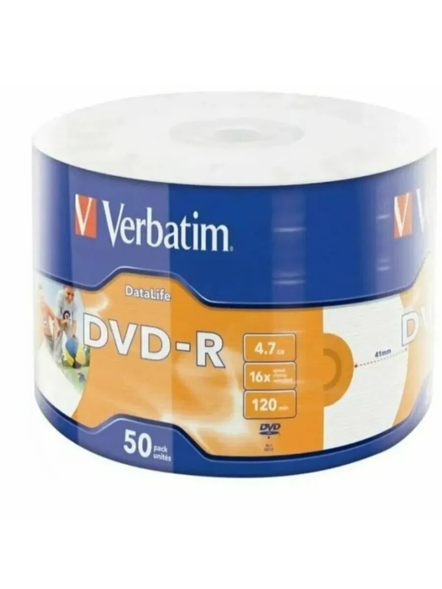 Диски для записи DVD-R 4.7Gb 16-х 50шт (43793)