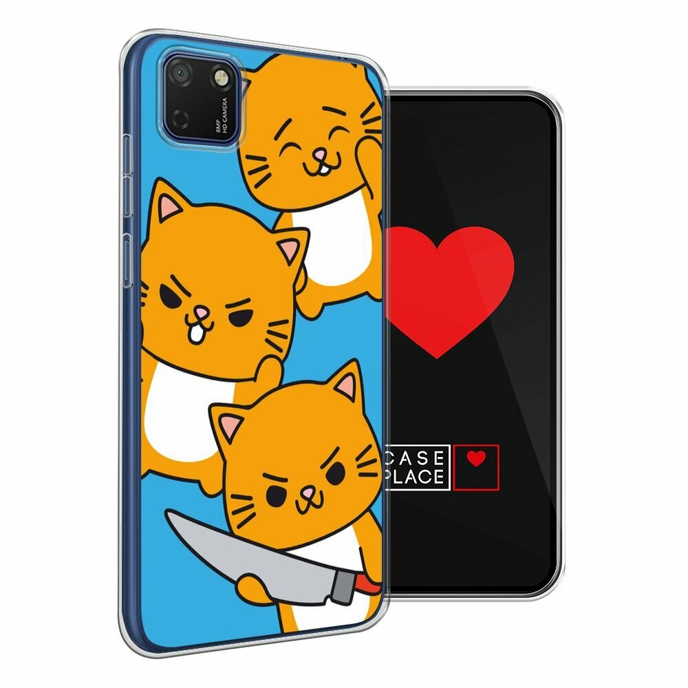 Чехол на Honor 9S/Huawei Y5p / Хонор 9S/Хуавей Y5p с принтом "Опасные котики" — фото 1