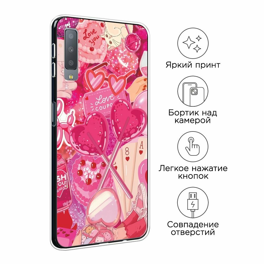 Чехол на Samsung Galaxy A7 2018 / Самсунг Галакси А7 2018 с принтом "Love coupon - 14 февраля" — фото 1