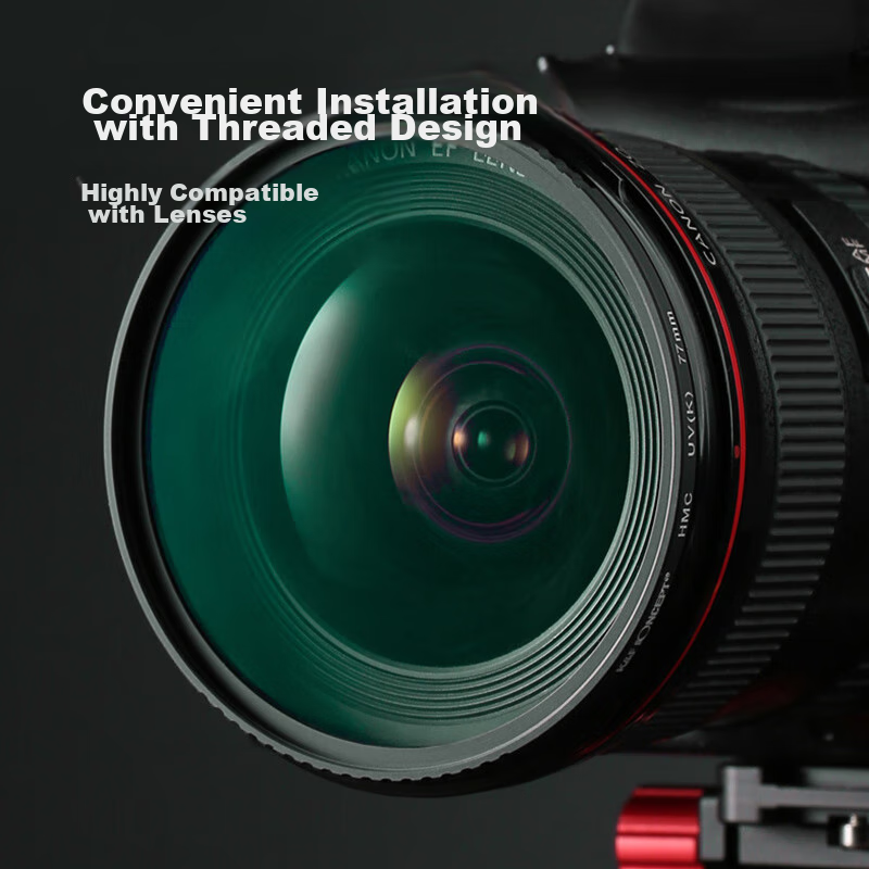 Zhuoer (K&F CONCEPT) 58mm HMC UV Filter, Mirrorless And DSLR Lens Protector, 18-Layer Coated Ultra-Thin Frame, No Vignetting, High-Definition, High-Transparency, Suitable for Canon, Nikon, Sony Camera Filters