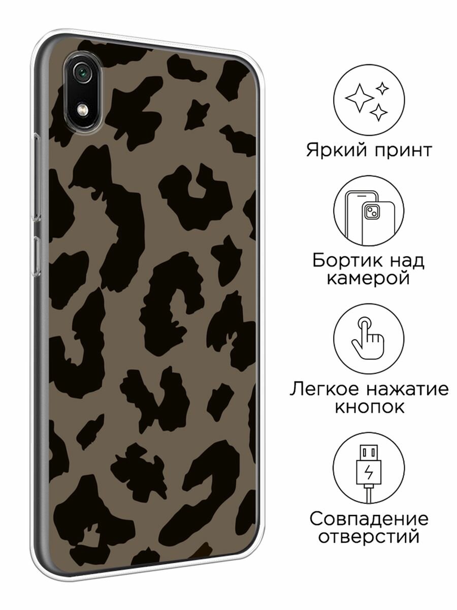 Чехол на Xiaomi Redmi 7A / Сяоми Редми 7А с принтом "Леопардовые пятна паттерн 1" — фото 1