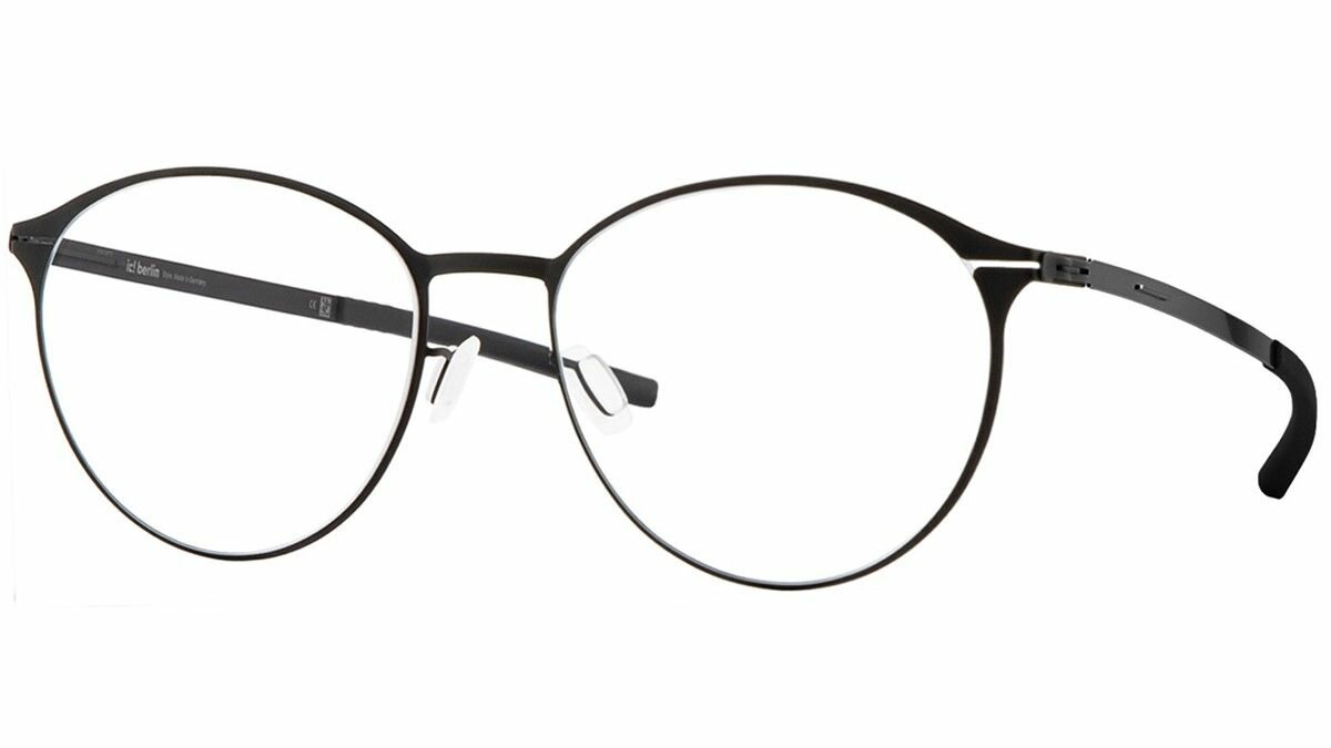 Оправа для очков Ic! Berlin Mistral Black Круглые очки для зрения матового черного цвета
