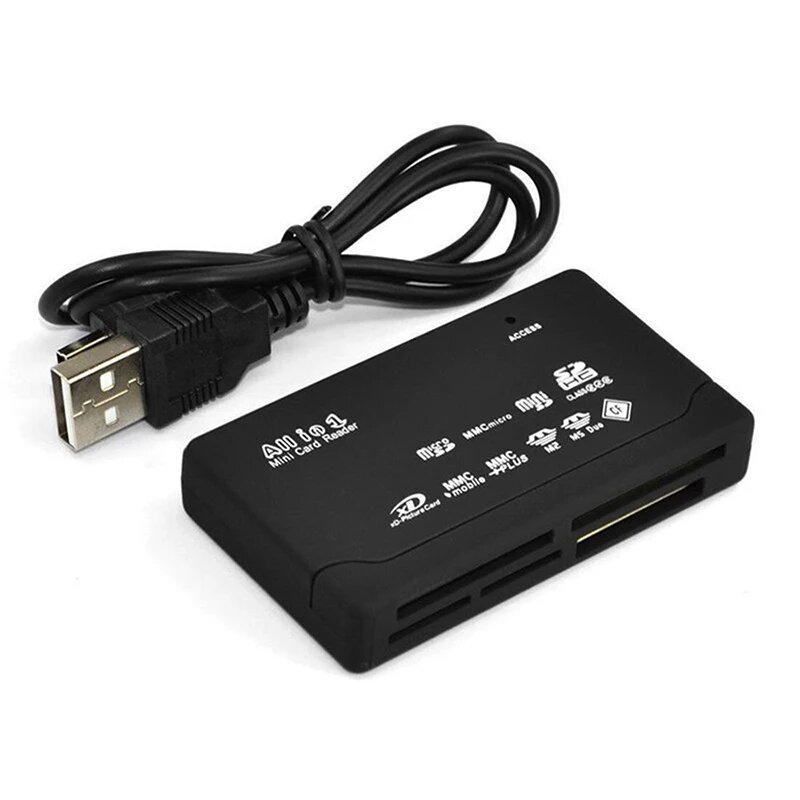 Черный картридер USB для карт памяти JCD