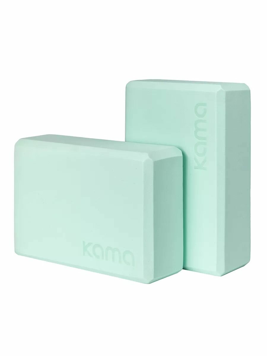 Блоки для йоги и фитнеса, Kama, 2 шт, мятные