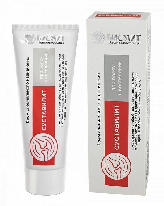 Крем для тела Биолит. Природная аптека Сибири Фитол, Суставилит, 75 мл