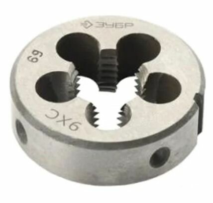 Плашка ЗУБР круглая ручная М14x2.0мм, сталь 9ХС