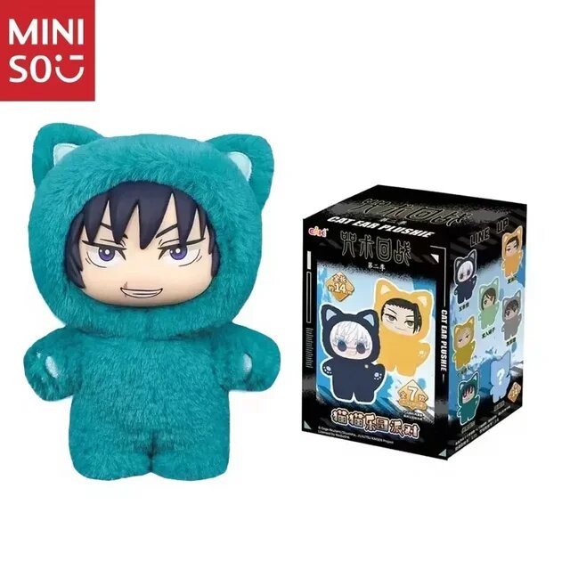 MINISO Jujutsu Kaisen Blind Box Cat Park Party Plush Toy Season 2 Gojo Satoru Eaki Pendant Periphery Hidden Edition Wholesale,