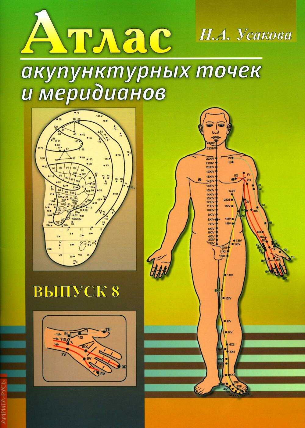 Атлас акупунктурных точек и меридианов. Вып. 8. 2-е изд. Усакова Н. А. Амрита-Русь
