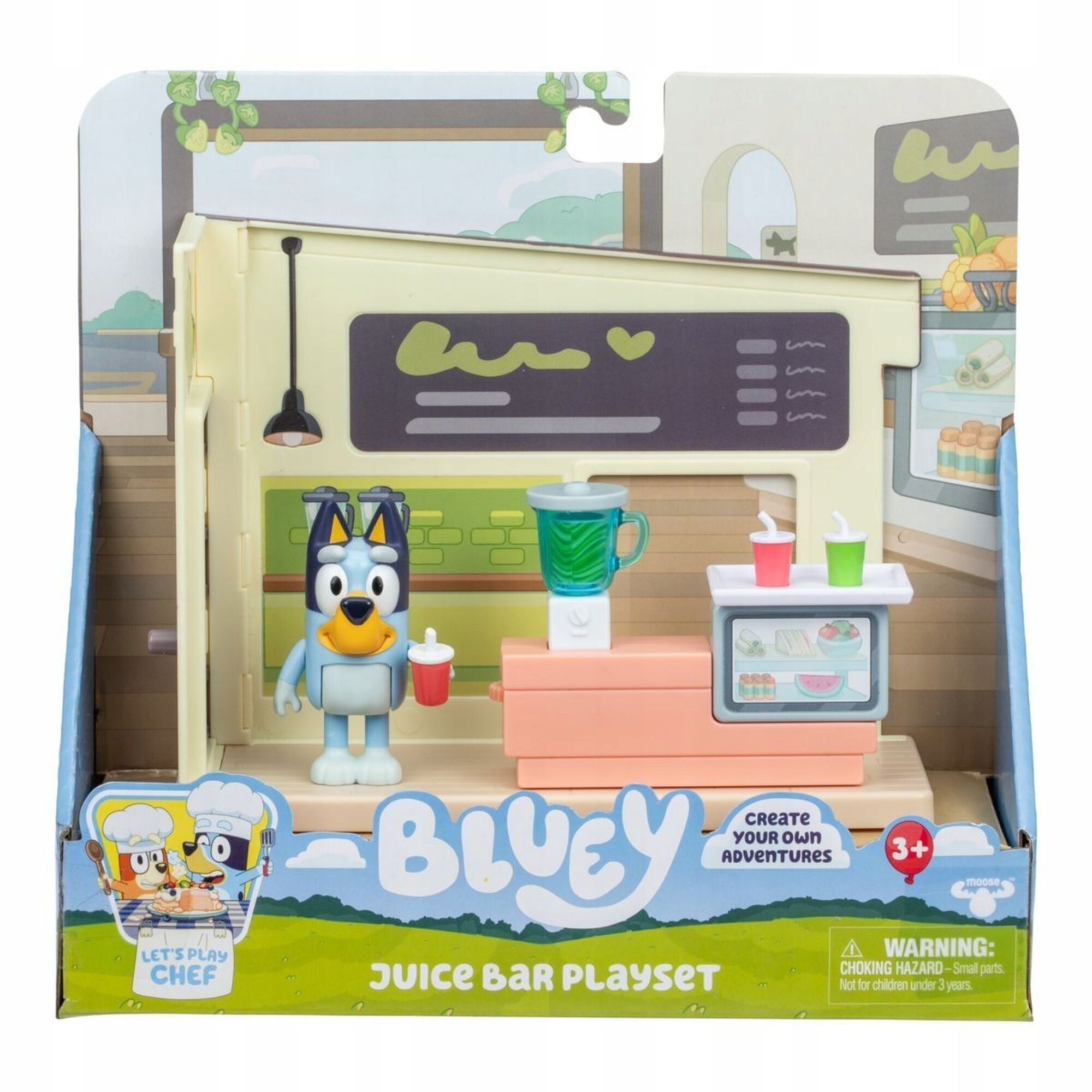 Фигурка Moose Toys Bluey "Сок-бар" 18920, развивающая, пластик, 1000 г