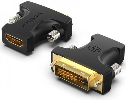 Vention Переходник HDMI1.4 19F<->DVI-D 24+1 M Vention AILB0, позолоченные контакты (ret)