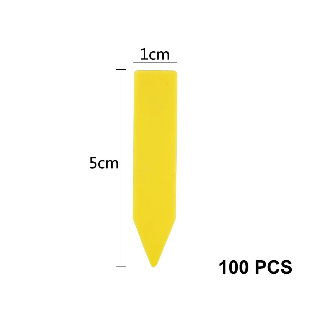 Желтые пластиковые маркировочные бирки для растений A (100 PCS)