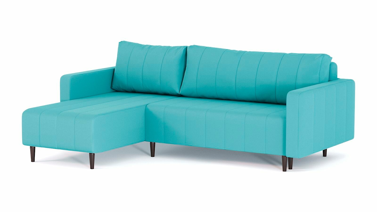 Угловой диван Мартиника, пантограф, угол левый/правый, велюр Зара Азур 48