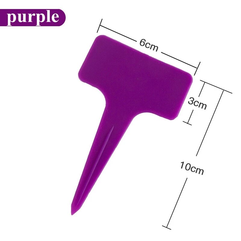 Водонепроницаемые этикетки для растений ПВХ 20/50/100 шт. Фиолетовый, 100pcs, purple