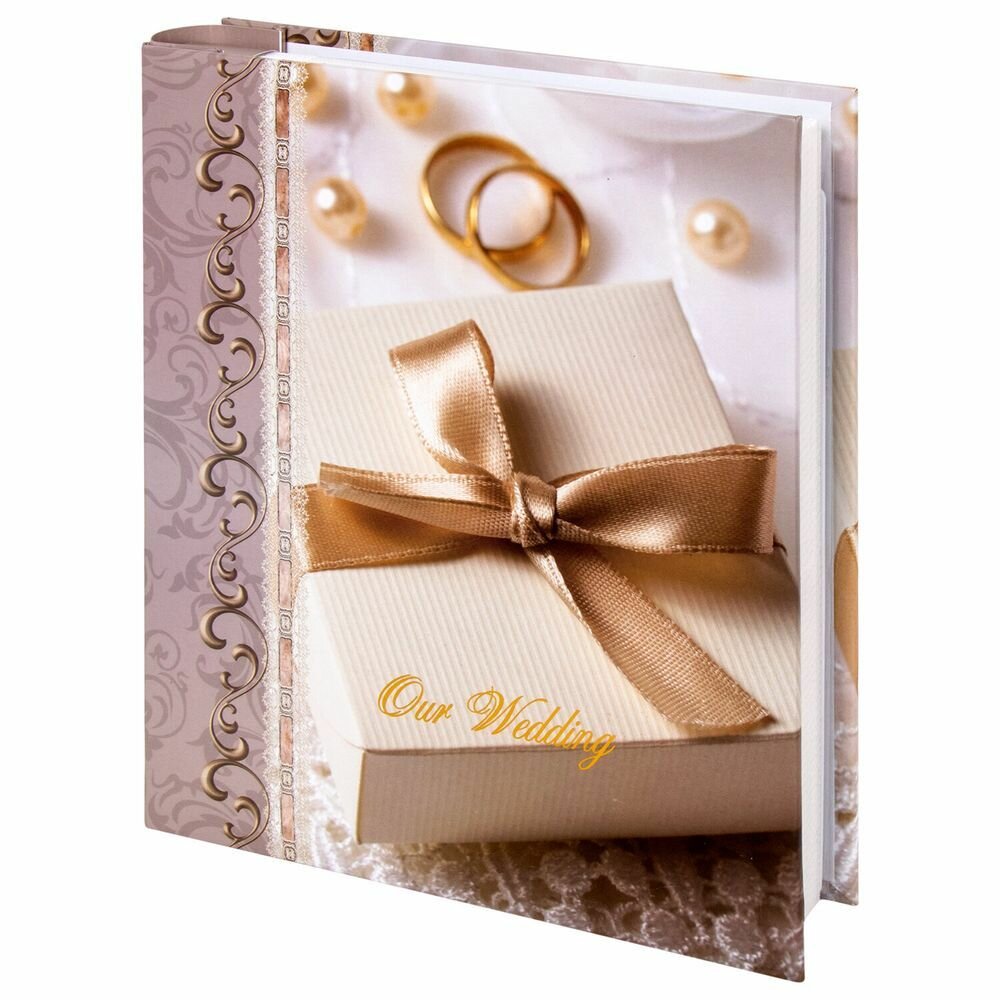 Фотоальбом BRAUBERG "Свадебный подарок" на 200 фото 10х15 см, твердая обложка, переплет, бокс