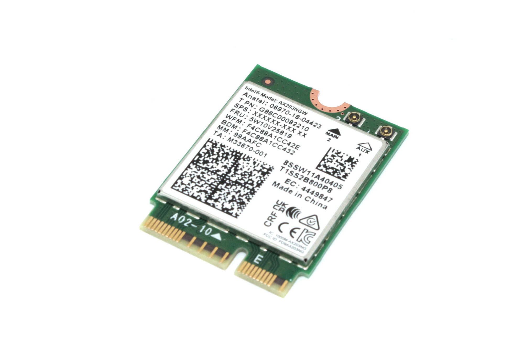 Wi-Fi адаптер + Bluetooth Intel Wi-Fi 6E AX203 (AX203NGW) AX3000 M.2 (CNVio) для Lenovo