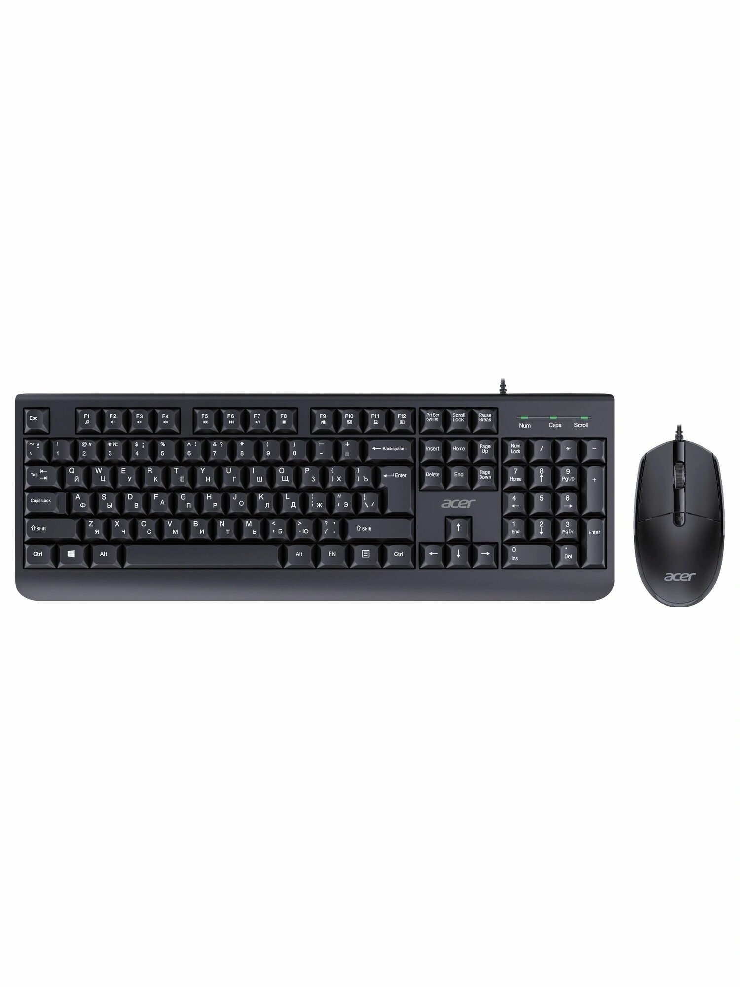 Клавиатура + мышь Acer OCC400 клав: черный мышь: черный USB (ZL. ACCCC.015)