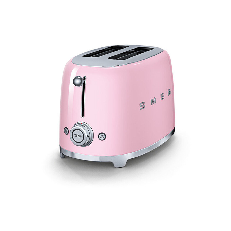 Тостер на 2 ломтика Smeg TSF01PKEU, 950 Вт, розовый