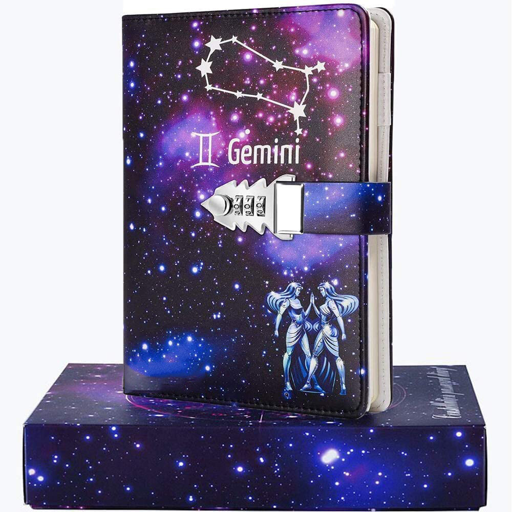 Женские дневники с замком, дневники для женщин, мужчин, девочек, мальчиков, подростков и детей, многоразовые блокноты с паролем, личный дневник «Звездное небо» формата A5 (8,5 х 5,9 дюйма)